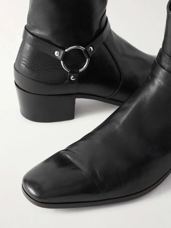 TOM FORD Clint Embellished Leather Boots