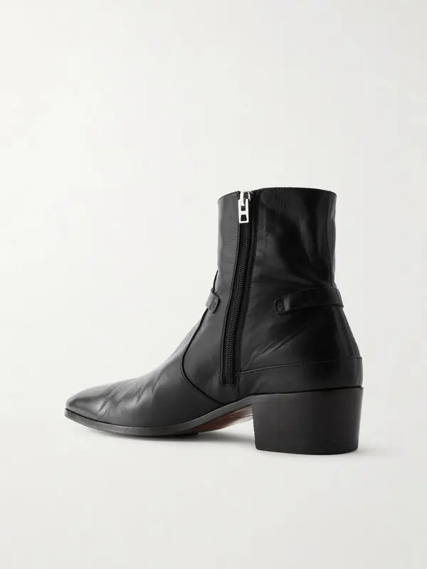 TOM FORD Clint Embellished Leather Boots