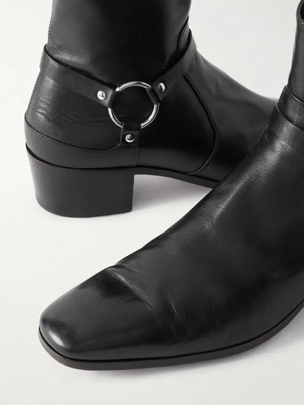 TOM FORD Clint Embellished Leather Boots
