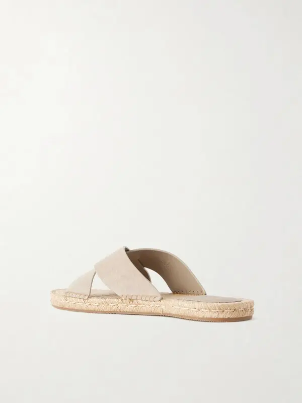 Zegna Suede Criss-cross Espadrille Sandals