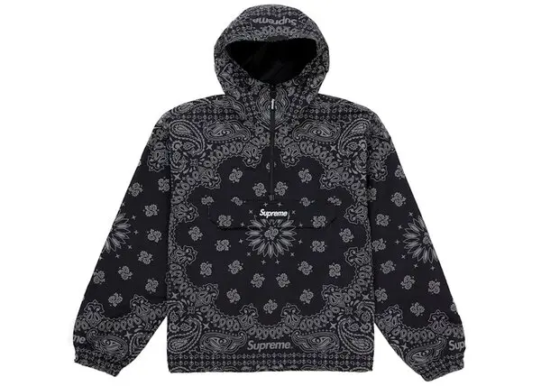 Supreme Reflective Bandana Anorak - Black