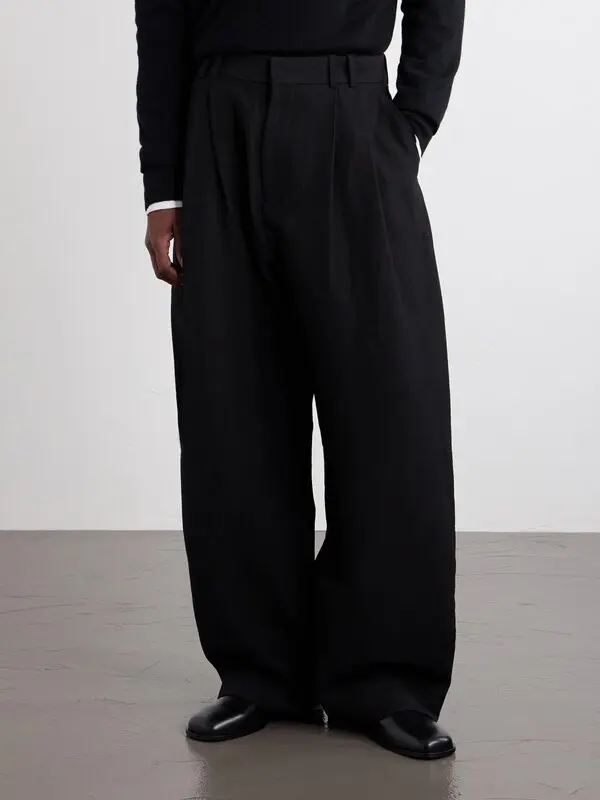 Studio Nicholson Straight-leg Pleated Trousers