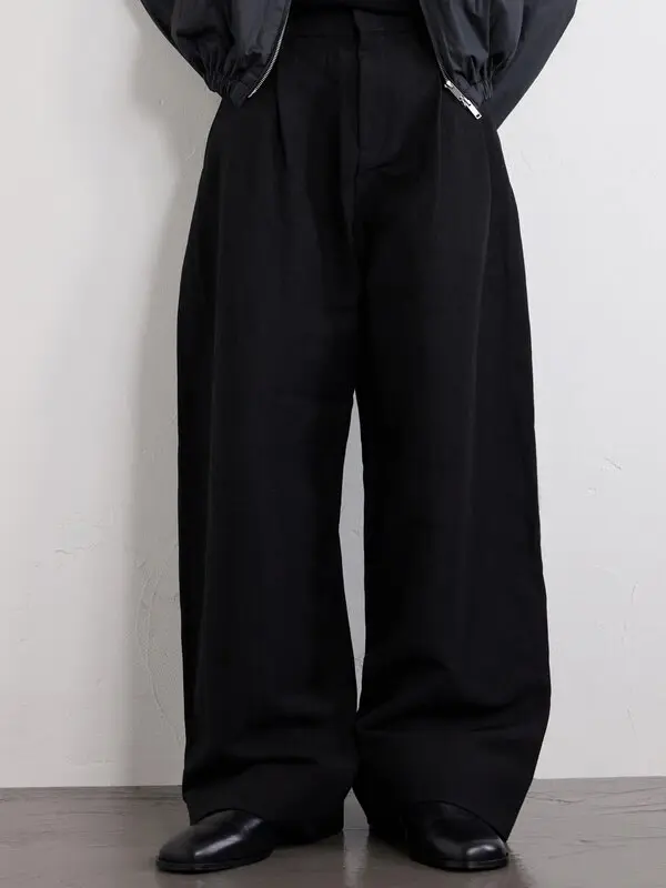 Studio Nicholson Straight-leg Pleated Trousers
