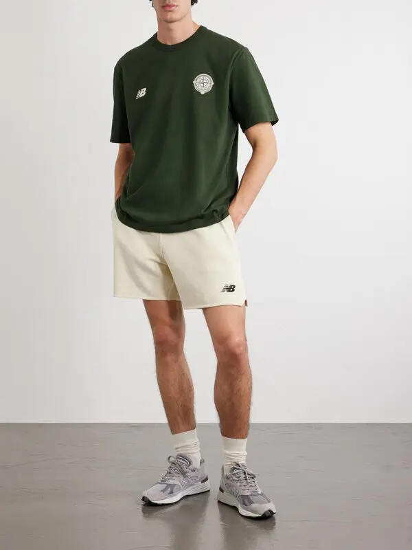 Stone Island New Balance Cotton-jersey Drawstring Shorts