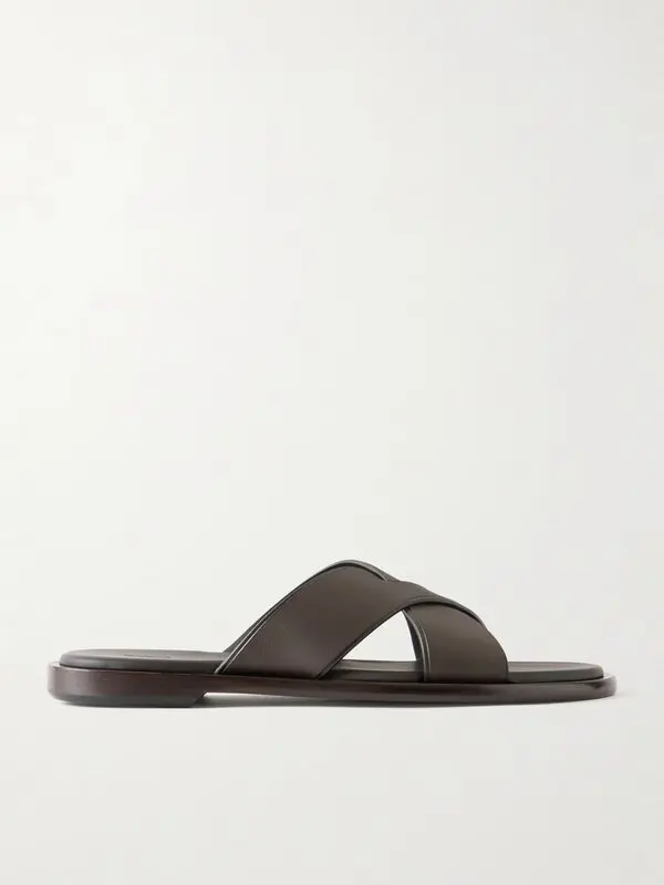 Zegna Leather Sandals - Brown