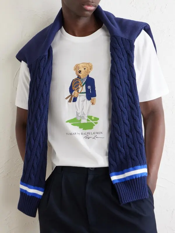 Polo Ralph Lauren Wimbledon Logo-print Cotton-jersey T-shirt