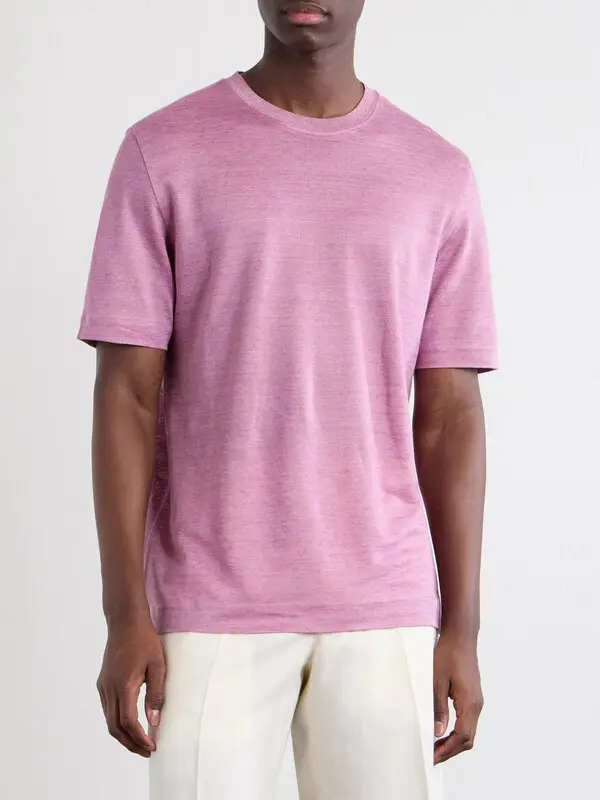 Zegna Knitted Linen T-shirt