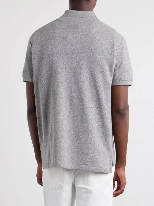 Polo Ralph Lauren Logo-embroidered Cotton-piqué Polo Shirt - Gray