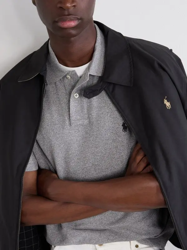 Polo Ralph Lauren Logo-embroidered Cotton-piqué Polo Shirt - Gray