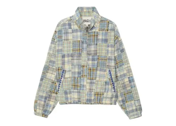 BAD BUNNY X Zara Relaxed Fit Plaid Patchwork Jacket