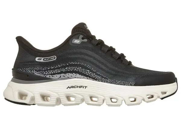 Sketchers Slip-ins Arch Fit Glidestep Wave Zanaro Athletic Sneakers - Black
