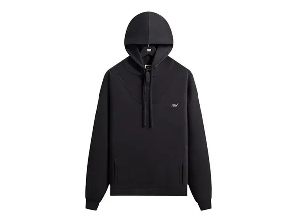Kith Rib Neck Cropped Camden Hoodie - Black