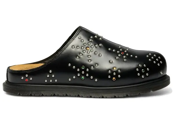 Dr. Martens San Leather Studded Mules Analine - Black