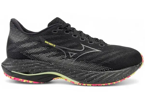 Mizuno Wave Rider 28 - Black/silver/sunny Lime