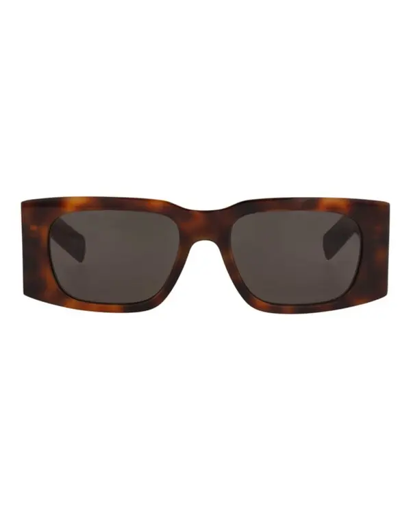 Saint Laurent Squareframe Recycled Acetate Sunglasses Havana Havana Black - Multicolor