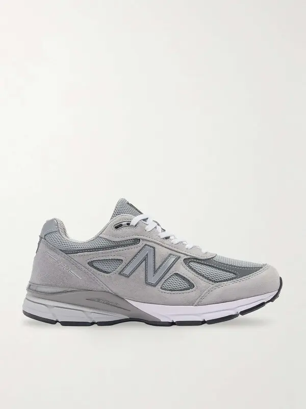 NEW BALANCE 990v4 Suede And Mesh Sneakers - Gray