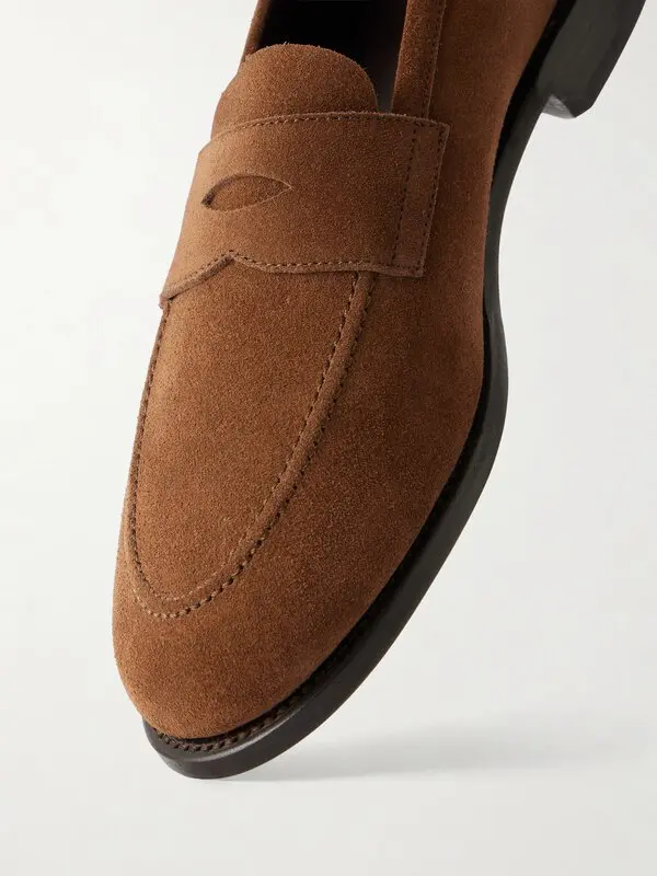 MORJAS Suede Penny Loafers
