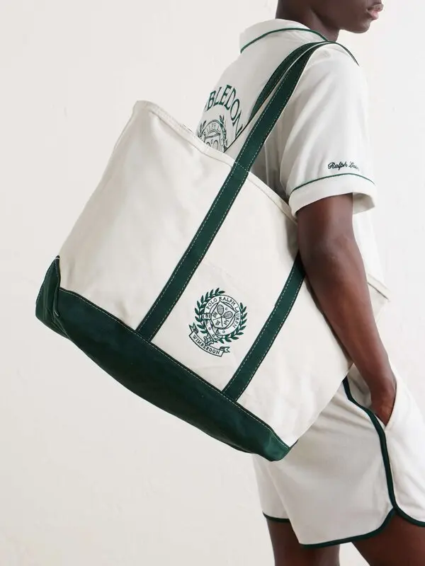 Polo Ralph Lauren Wimbledon Embroidered Cotton Tote Bag