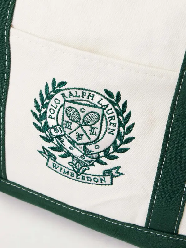 Polo Ralph Lauren Wimbledon Embroidered Cotton Tote Bag