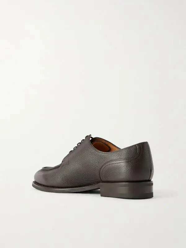 MORJAS The Split Toe Full-grain Leather Derby Shoes - Brown
