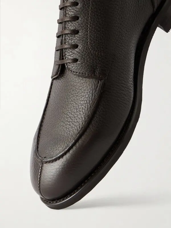MORJAS The Split Toe Full-grain Leather Derby Shoes - Brown