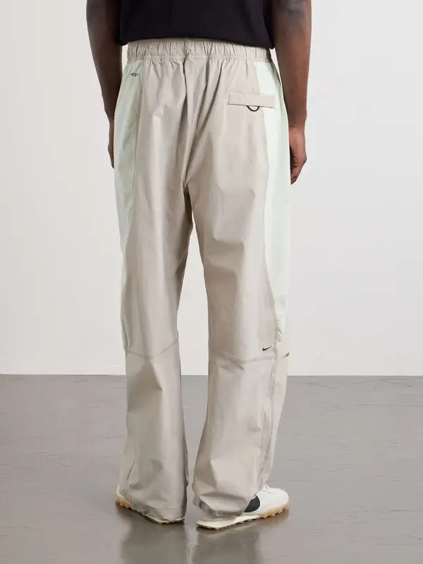 Nike Tech Oversized Wide-leg Colour-block Dri-fit Track Pants