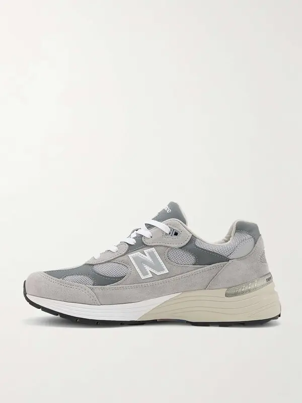 NEW BALANCE 992 Suede And Mesh Lace-up Sneakers