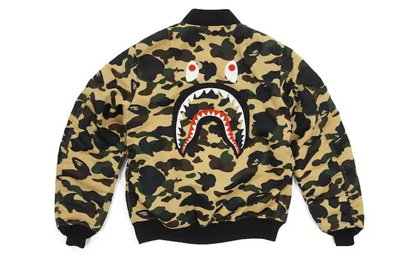 A BATHING APE 1st Camo Back Shark Ma1 Jacket