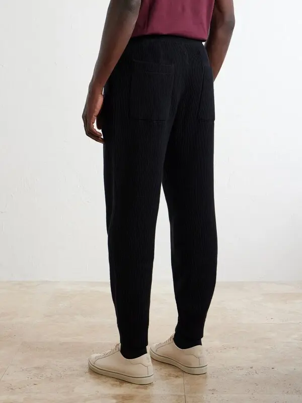 Brunello Cucinelli Cashmere Drawstring Sweatpants - Black