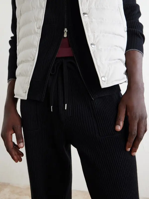 Brunello Cucinelli Cashmere Drawstring Sweatpants - Black