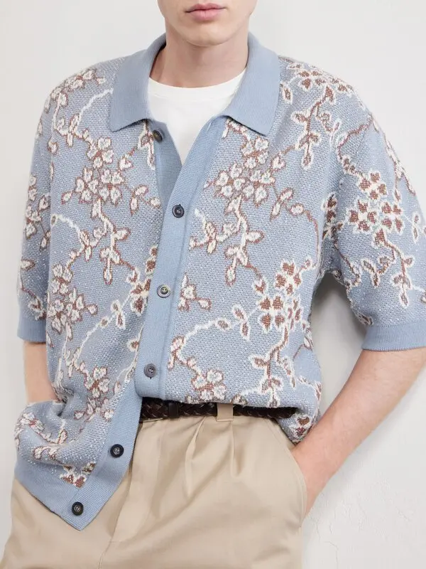 CORRIDOR Trellis Knitted Organic Cotton Shirt