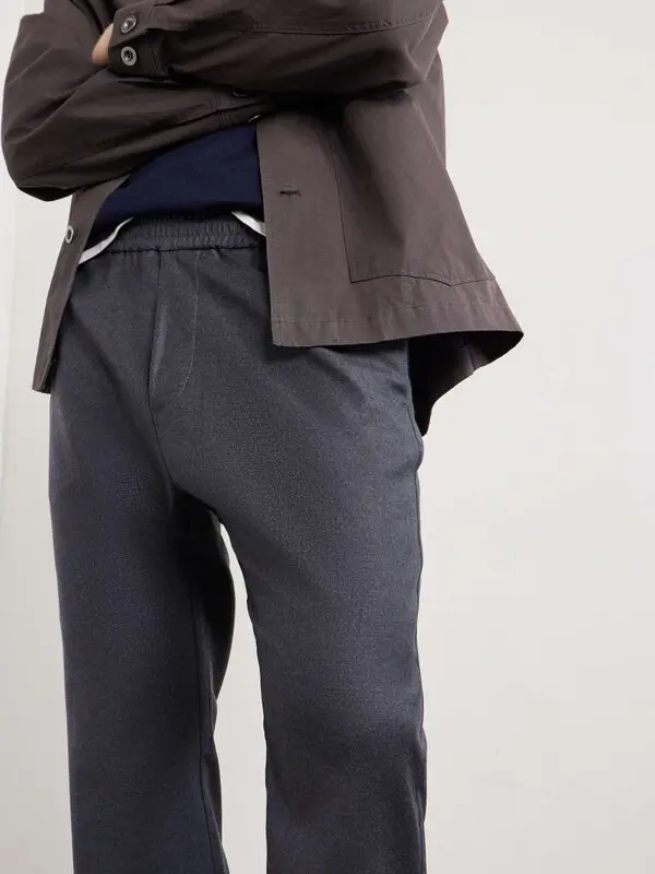 Barena Venezia Bativoga Straight-leg Wool-blend Drawstring Trousers