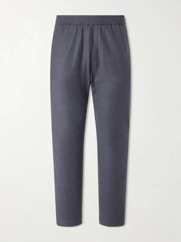 Barena Venezia Straight-leg Wool-blend Trousers - Gray