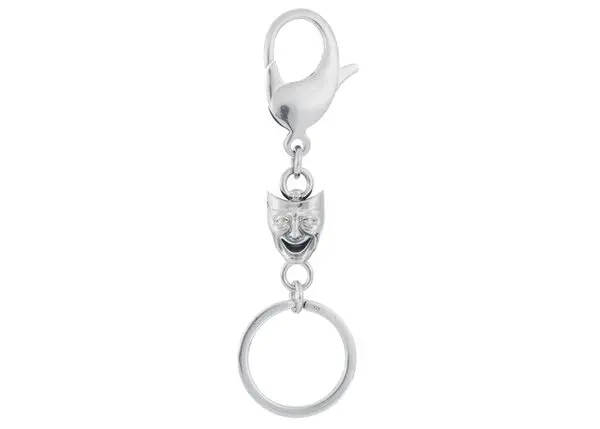 Supreme Drama Masks Key Ring - Silver