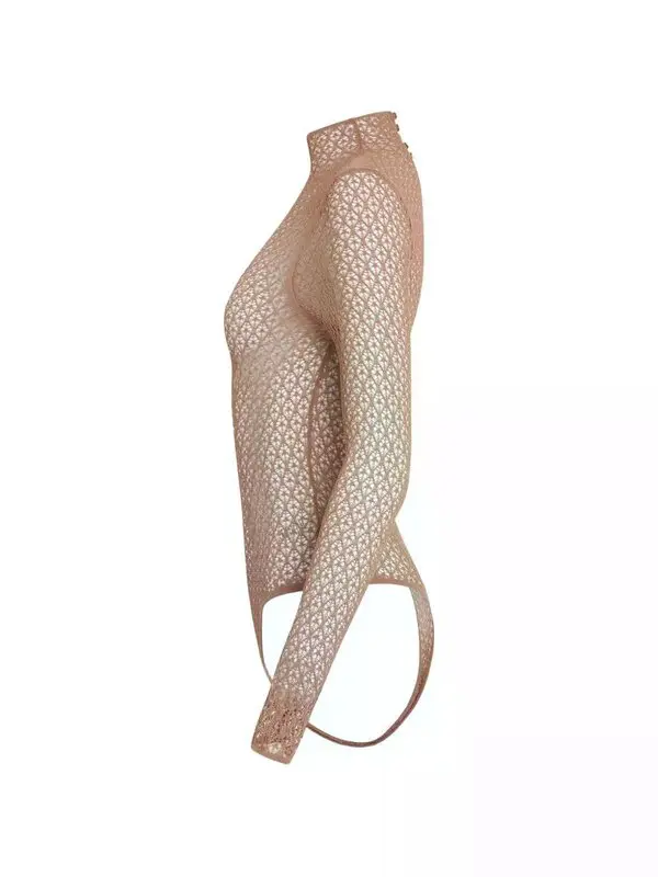 Khaite Fena Lace Mock Neck Bodysuit