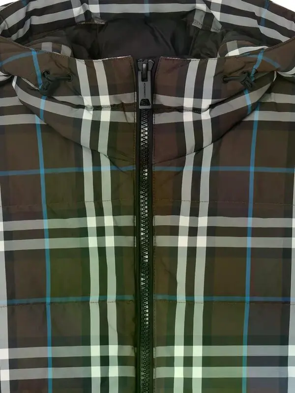 Burberry Check Hooded Puffer Jacket
