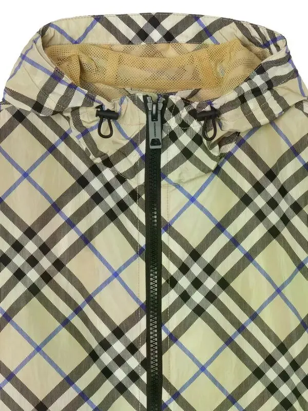 Burberry Check Nylon Hooded Jacket