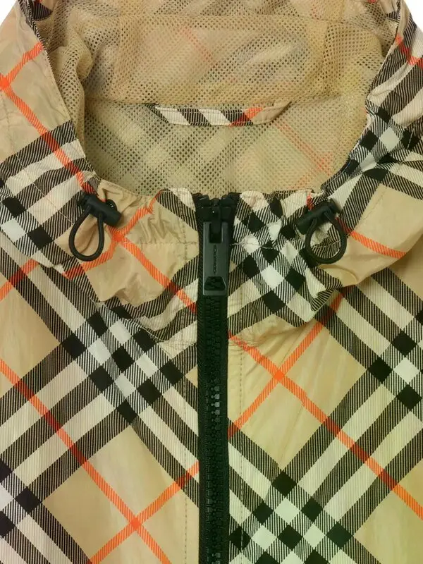 Burberry Check Nylon Hooded Jacket