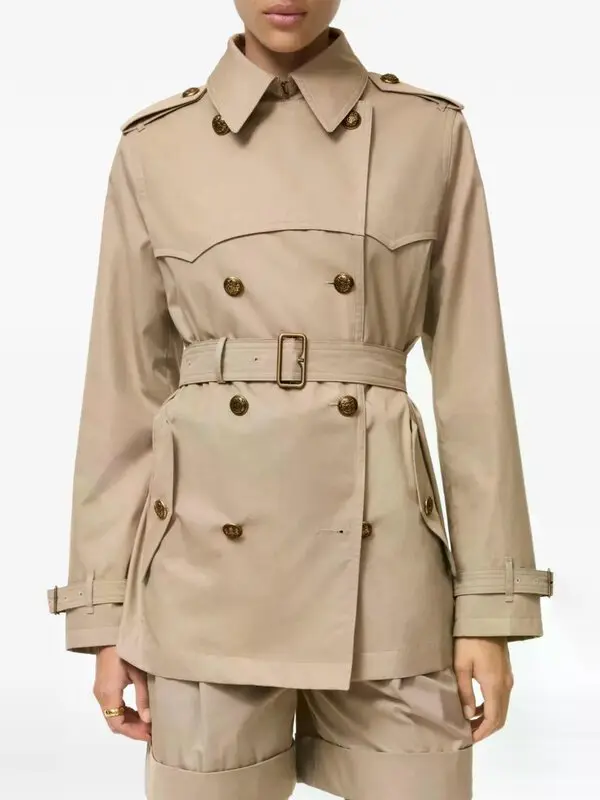 Burberry Short Tropical Gabardine Foxfield Trench Coat
