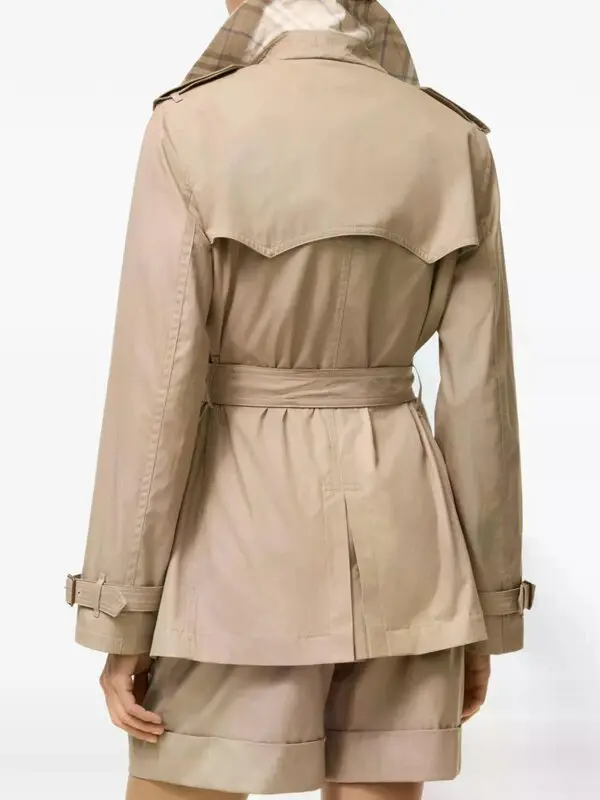 Burberry Short Tropical Gabardine Foxfield Trench Coat