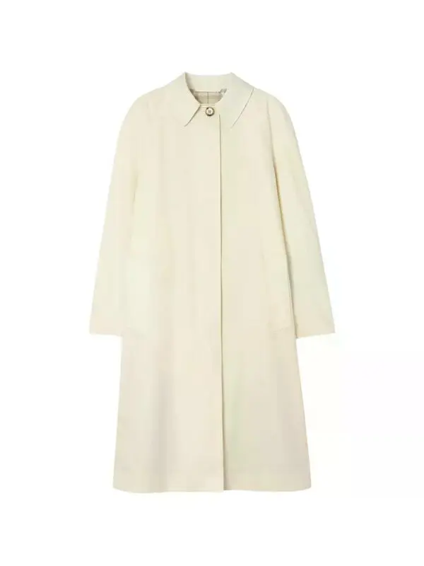Burberry Long Tropical Gabardine Car Coat - Neutrals
