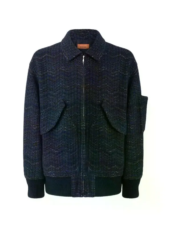Missoni Zigzag Knit Bomber Jacket