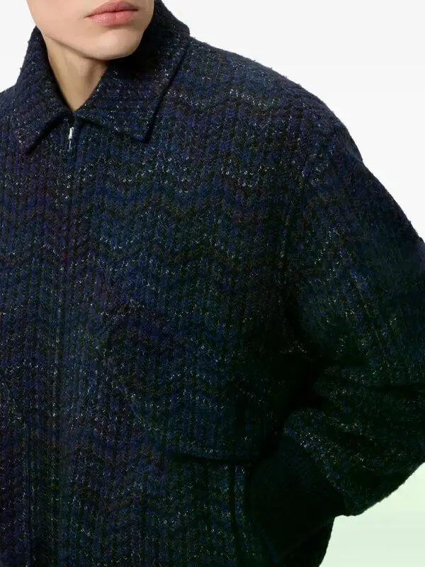Missoni Zigzag Knit Bomber Jacket
