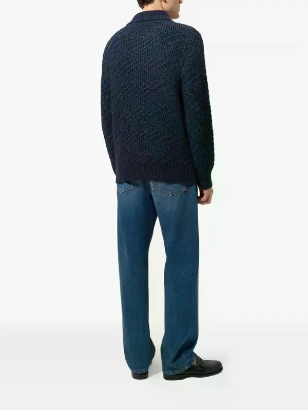 Missoni Chevron-knit Button-up Cardigan