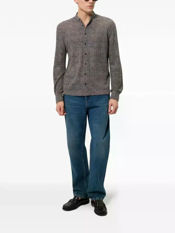 Missoni Cashmere And Viscose Shirt With Band Collar