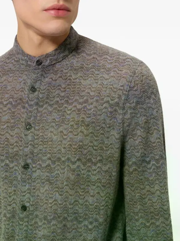Missoni Cashmere And Viscose Shirt With Band Collar