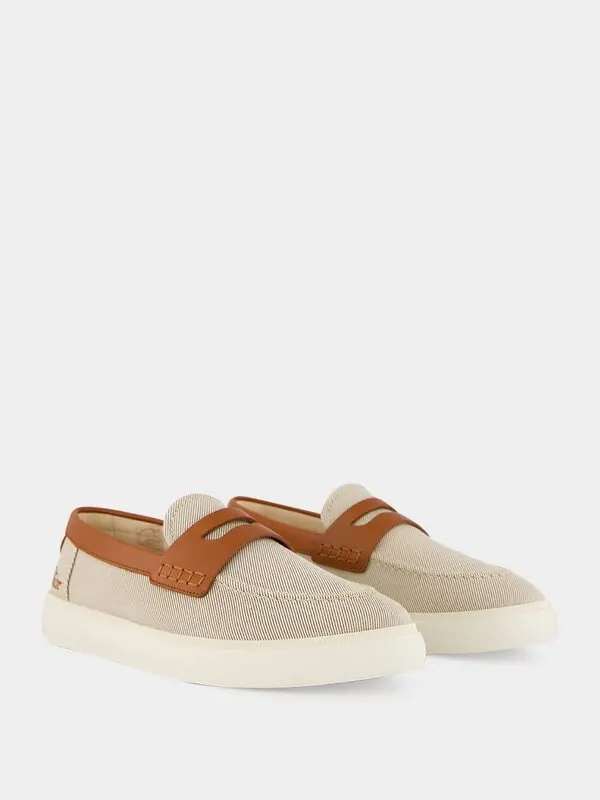 Dior Chester Loafers In Canvas And Leather