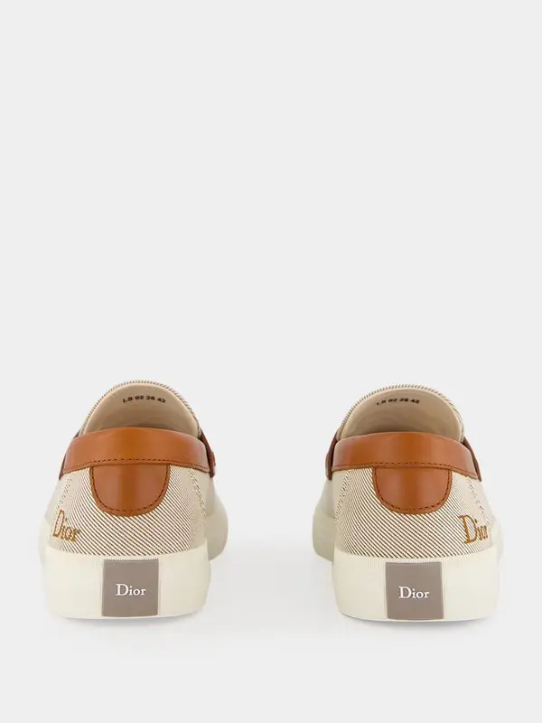 Dior Chester Loafers In Canvas And Leather