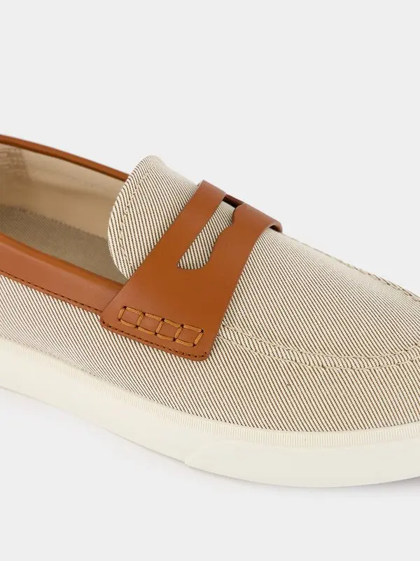 Dior Chester Loafers In Canvas And Leather