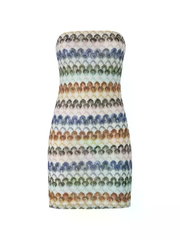 Missoni Bustier Mini Dress With Lace Motif - Neutrals